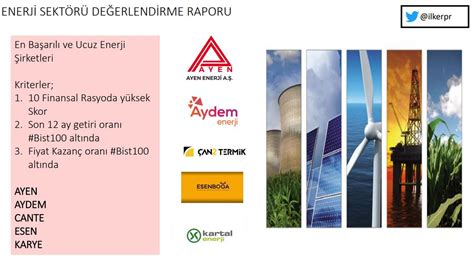 ilkerPR Finansal Analiz on Twitter Enerji Sektörünün öne çıkan