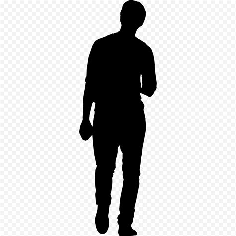 Hombre Humano Blanco Negro M Manga Dedo Hombro Silueta
