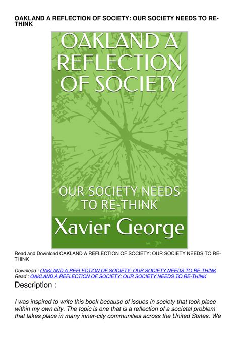 Pdfread Oakland A Reflection Of Society Our Society Needs To Re Think Oakland A Reflection