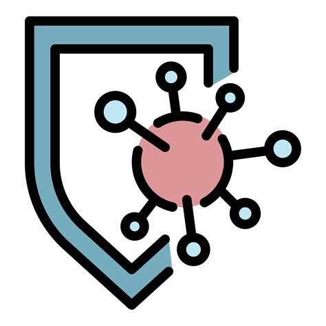 Vector De Contorno De Color De Icono De Protecci N De Escudo Inmune