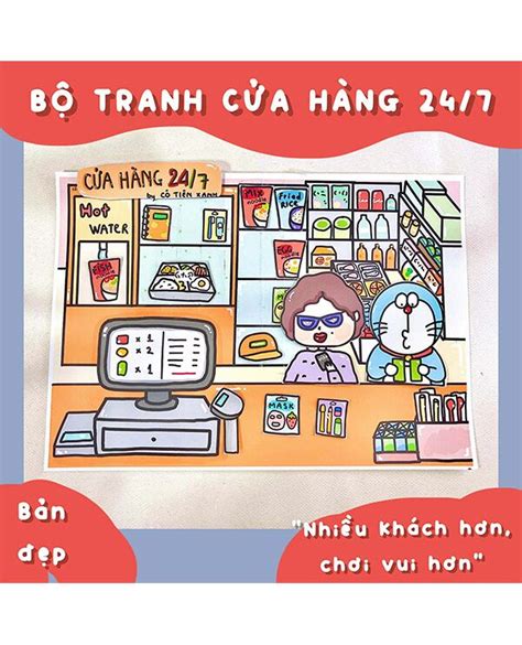 Bộ Tranh Tương Tác Cô Tiên Xanh Cửa Hàng Tiện Lợi 24 7