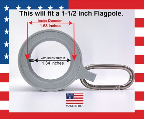 1 1 2 Inch Flagpole Rotating Swivel Rings Made In USA 3D Printed