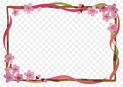 Pink Flower And Leaf Frame Background Cute Frame For 58 OFF