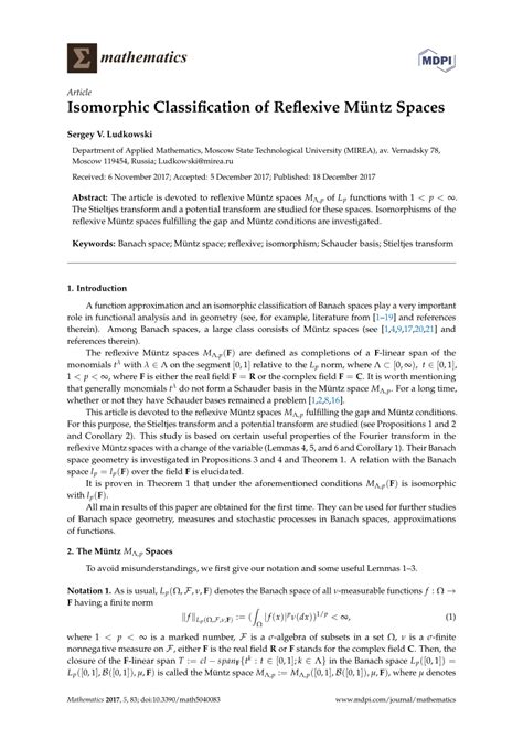 pdf isomorphic classification of reflexive müntz spaces