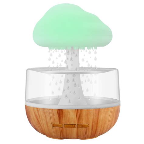 Weljoy Zen Raining Cloud Night Light Aromatherapy Essential Oil Diffuser