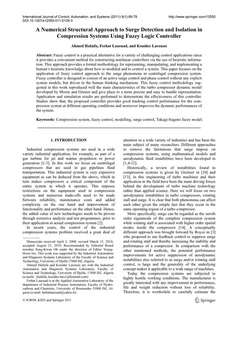 [pdf] a numerical structural approach to surge detection and isolation in compression systems