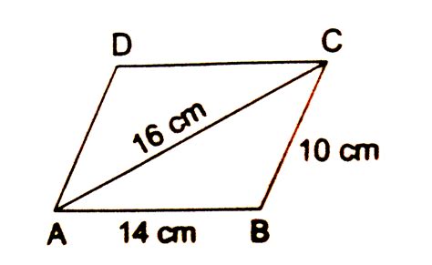 find the area of a parallelogram abcd in which ab 14 cm bc 10 cm