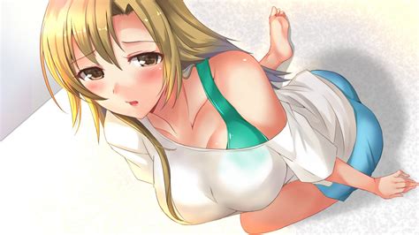 Wallpaper Ilustrasi Berambut Pirang Rambut Panjang Gadis Anime