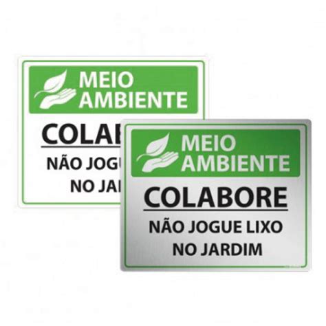 Placa Não Jogue Lixo no Jardim