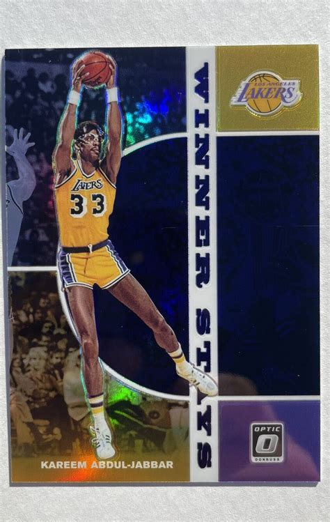Kareem Abdul Jabbar 2019 Panini Donruss Optic Winner Stays Purple 3 EBay