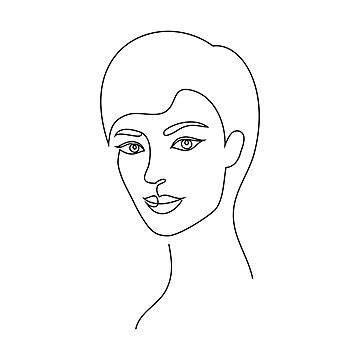 Minimal Woman Face Icon Adult Symbol Vector Icon Adult Symbol PNG