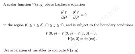 solved a scalar function v x y obeys laplace s equation