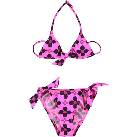 Mädchen Badeanzug Bikini Set 2 Teilig Kinder Bademode Blumen Princesse