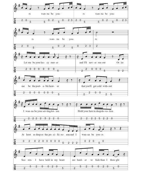 I Wanna Be Yours Mandolin Tab By The Arctic Monkeys Tenor Banjo Tabs