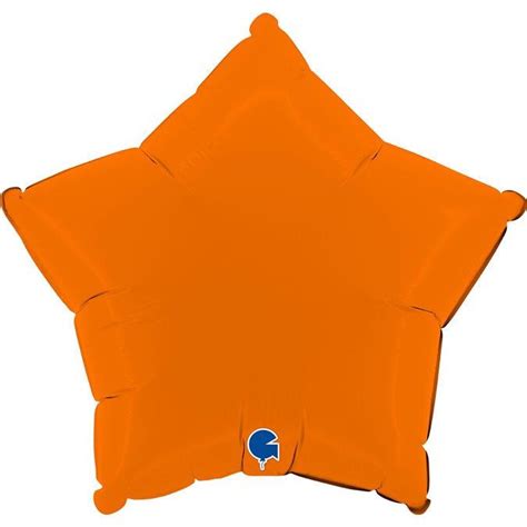 Balão Foil Estrela Matte Laranja 46cm FestasParty