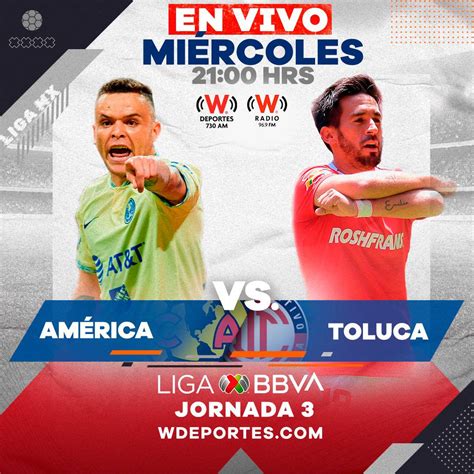 América vs Toluca EN VIVO ONLINE Liga MX Jornada 3