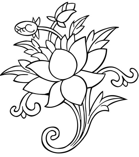 27 Lotus Flower Coloring Page AstonDanyal