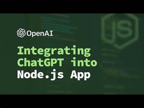 How To Integrate Chatgpt With Node Js App Using The Openai Api Json