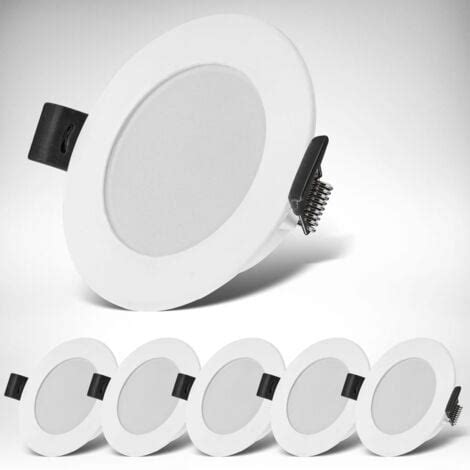B K Licht lot de 6 spots encastrés LED 230V salle de bain protection