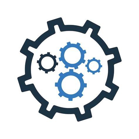 Ícone de opções de configuração de engrenagem gráficos vetoriais