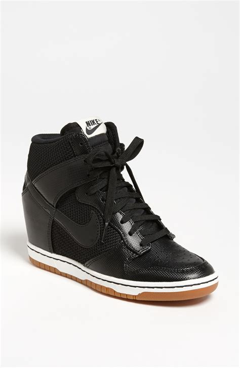Nike Dunk Sky Hi Wedge Sneaker Women In Black Black Black Lyst