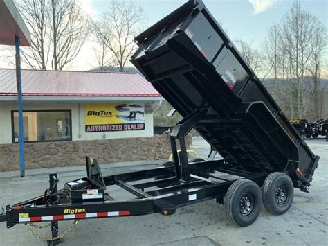 Big Tex Trailers 14LP 14K DUMP 83 X14 With Tarp And Ramps Trailers