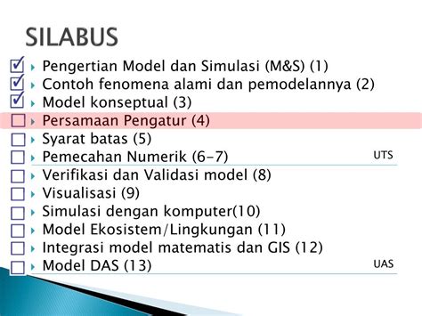 PPT MODEL DAN SIMULASI Pemodelan Governing Equation PowerPoint