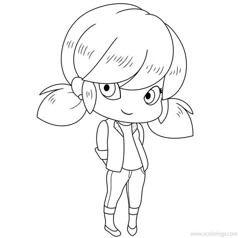 Chibi Miraculous Ladybug Outline Coloring Pages Xcolorings