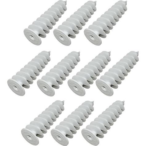 AERZETIX C57880 Lot de 10 Chevilles hélicoïdales Ø8x85 mm pour
