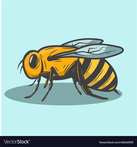 Bee Royalty Free Vector Image Vectorstock