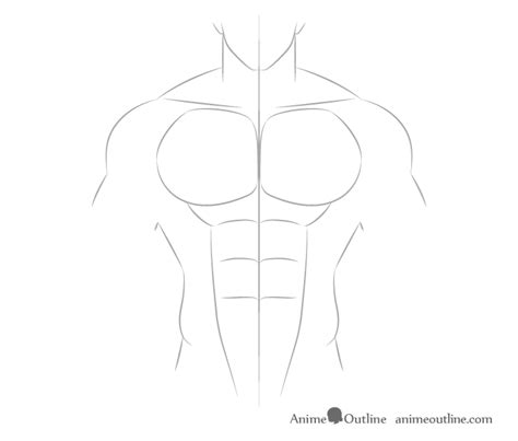 How To Draw Abs Step By Step For Beginners Six Pack Drawing Easy