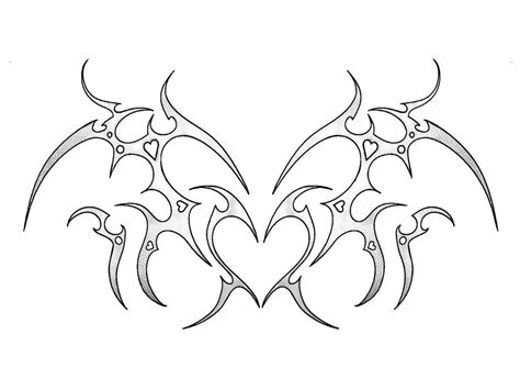 Original Tattoo Design Butterfly And Heart Y2K Tribal Style Pm Me To