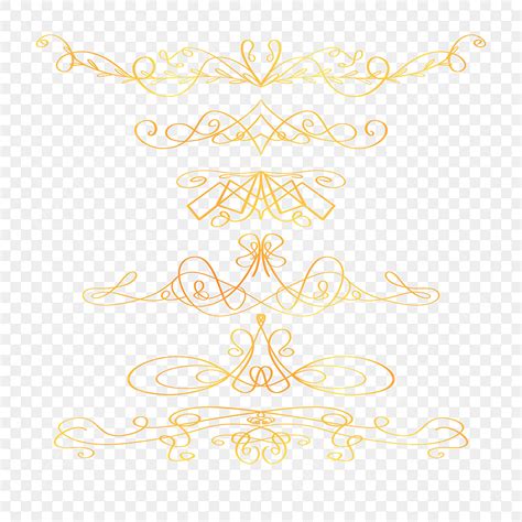 Decoraci N Vintage Con Borde Dorado Png Dibujos Dorado Marco L Nea