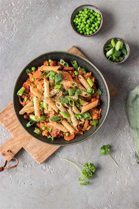 Schnelle Spitzkohl Nudel Pfanne Glutenfrei Vegan Mit