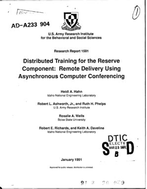 Fillable Online Dtic Remote Delivery Using Asynchronous Computer