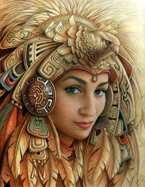 Aztec Warrior Holding Woman Drawing Drawing Word Searches