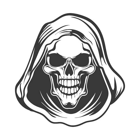 Premium Vector Spooky Grim Reaper Ghost Skull Vector Design