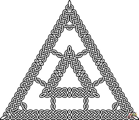 Celtic Knot Triangle Coloring Page Free Printable Coloring Pages