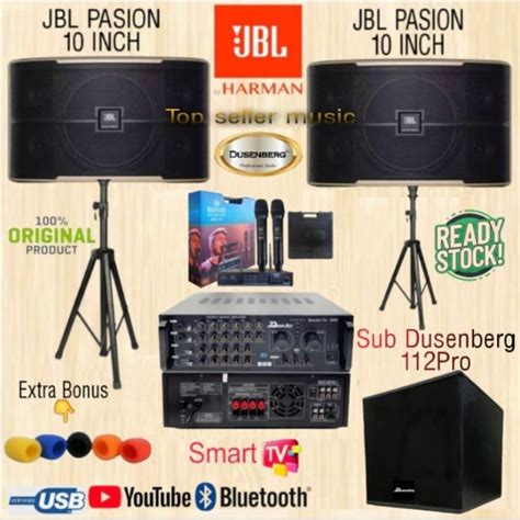 Jual PAKET SOUND SYSTEM SPEAKER KARAOKE JBL PASION 10 AMPLI DUSENBERG