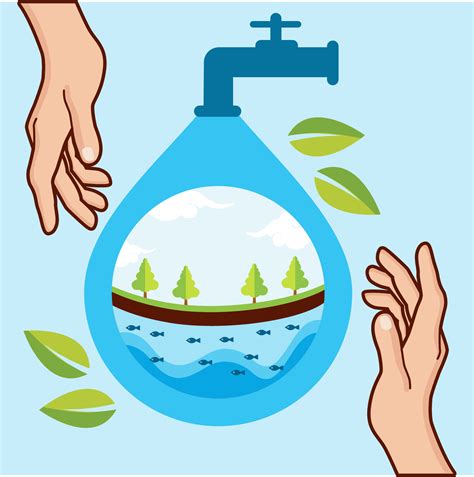 ilustración vectorial de ahorrar agua 11326694 Vector en Vecteezy