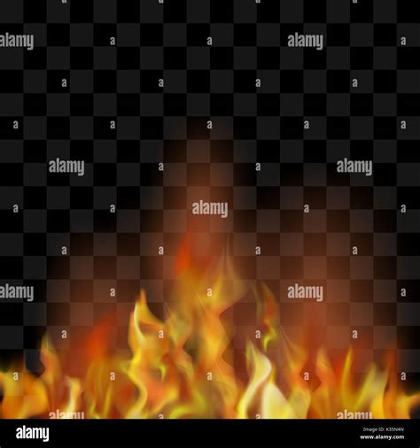 Hot Red Burning Fire Flame With Flying Embers Stock Vector Image Art