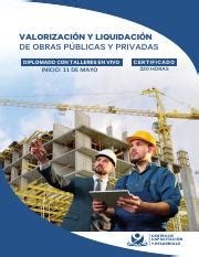 Valorizaci N Y Liquidaci N De Obras P Blicas Y Privadas Pdf