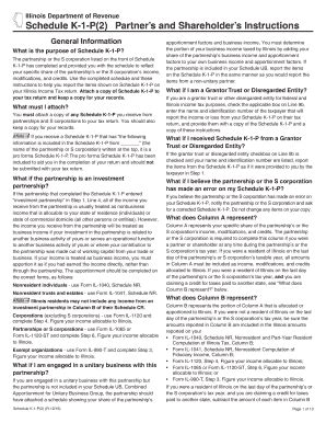 Fillable Online Schedule K 1 P 2 Partner S And Shareholder S