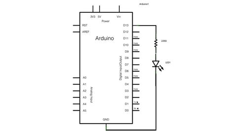 Blinking Led Arduino Circuit Circuit Diagram