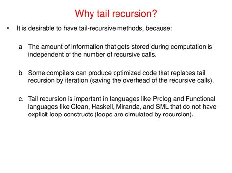 types of recursive methods ppt download