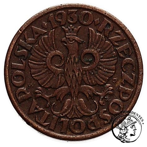 Polska II RP 1 Grosz 1930 St 3 Archiwum Niemczyk Pl
