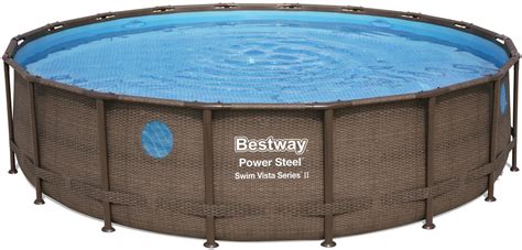 Bestway Power Steel Swim Vista Series Frame Pool Komplett Set Mit