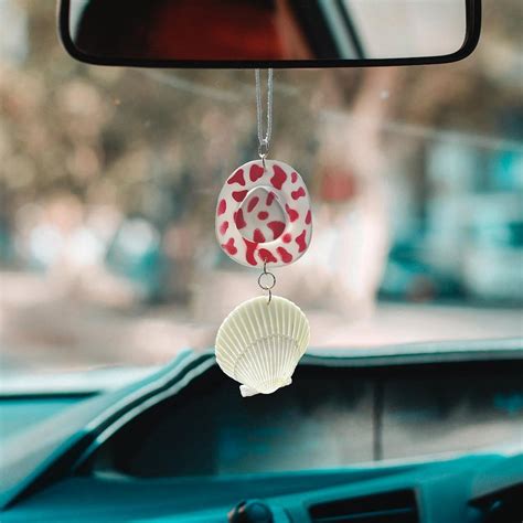 Amazon SPANSEE Pink Cow Print Car Accessories Shell Car Decor
