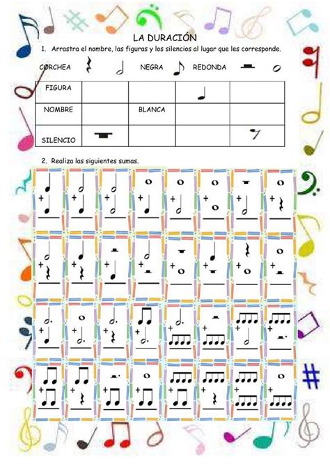 Ficha Interactiva De Figuras Musicales Para Puedes Hacer Los