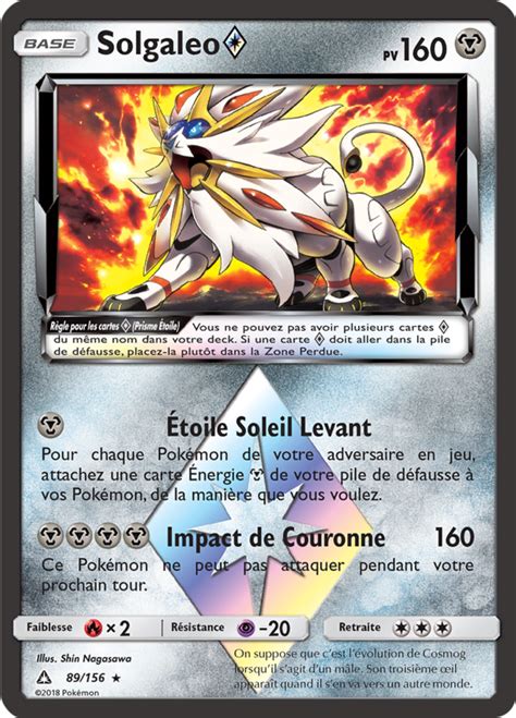 Solgaleo Prisme Étoile Soleil et Lune Ultra Prisme 89 Poképédia